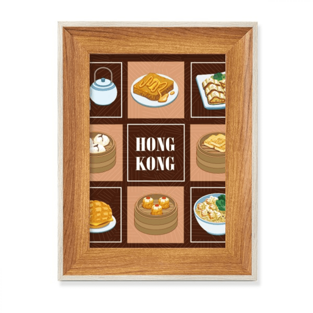 Hong Kong Local Food China Desktop Wooden Photo Frame Display Picture ...