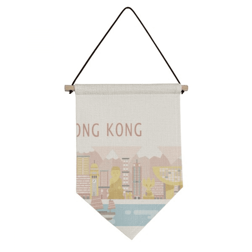 Hong Kong Traditional Visiting Harbour Canvas Flag Hanging Wall Art ...