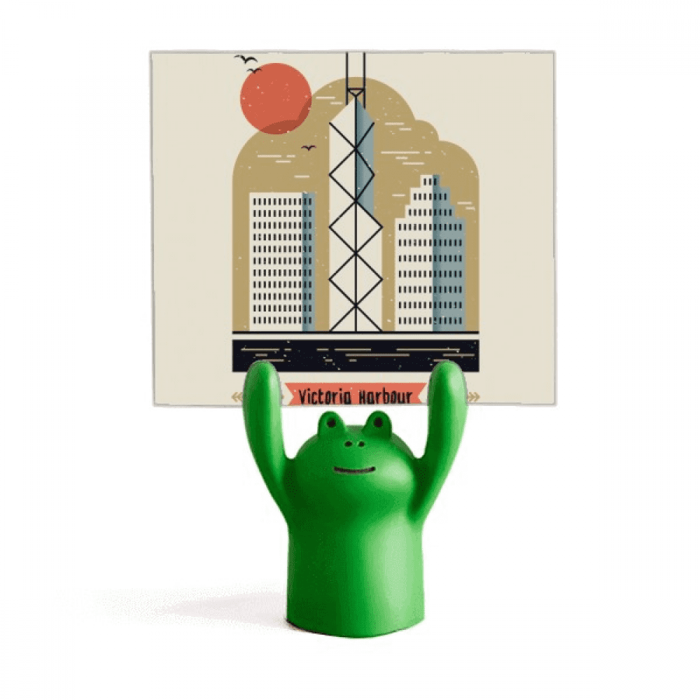 Hong Kong Victoria Harbour Memo Holder Cartoon Animal Frog Stand ...