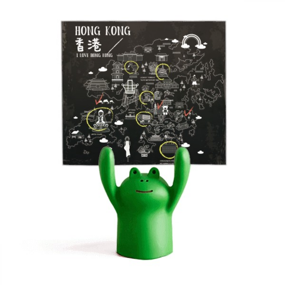 Hong Kong Visiting Check Point Memo Holder Cartoon Animal Frog Stand ...