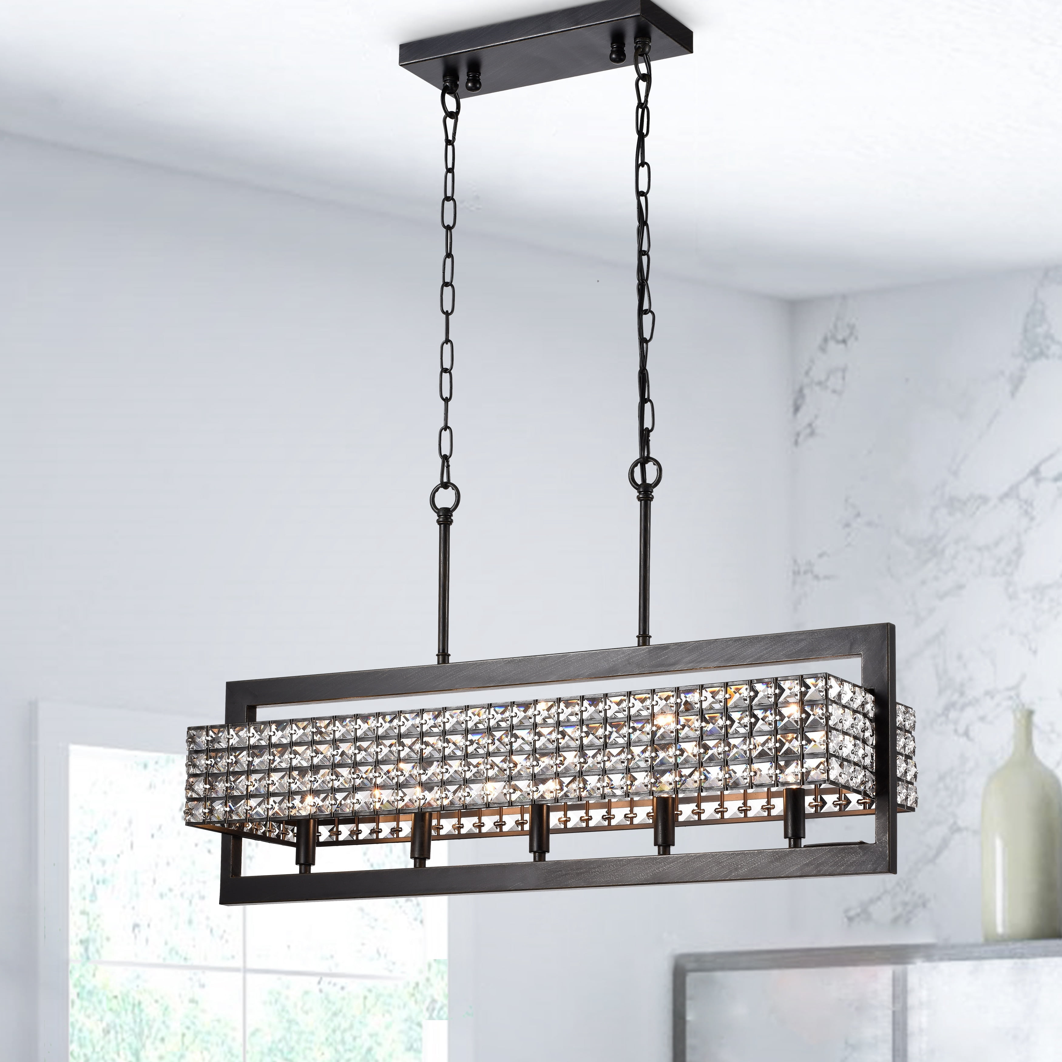 Hong Kong best New Zhu Yuan lighting Co. Taunus Rectangular Beaded 5 ...