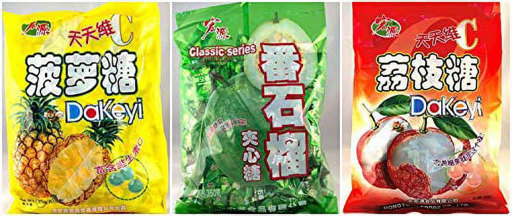 Hong Yuan Pineapple Guava .. .. Lychee Candy 3 .. Pack .. Bundle 12.3 ...