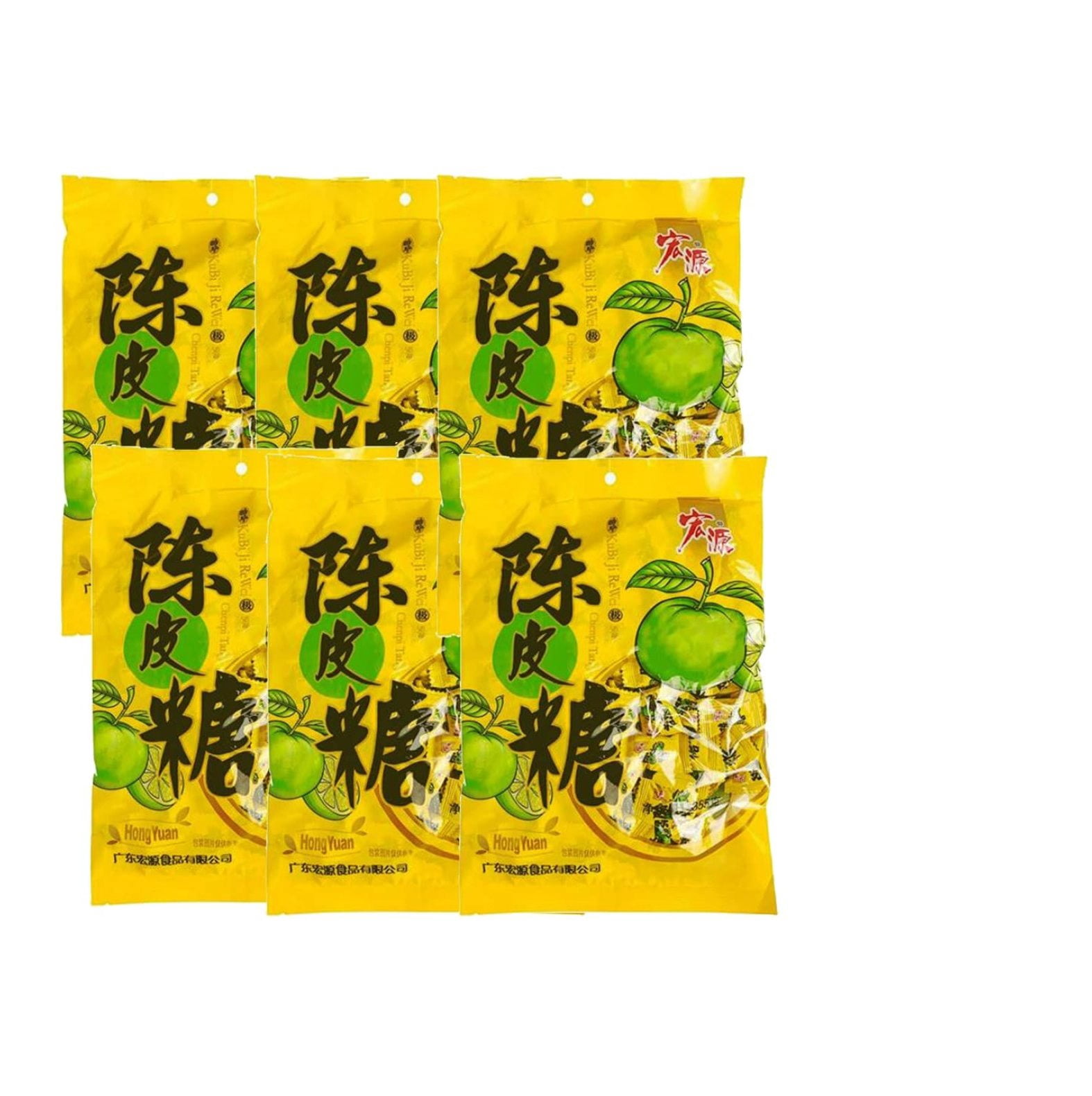Hong Yuan Tangerine peel Classic Candy 350g/12.3oz 6pack - Walmart.com