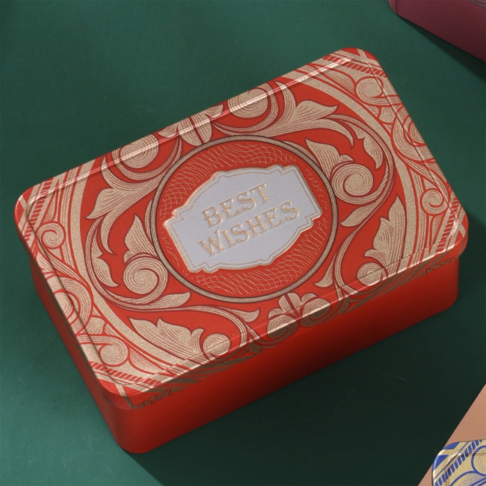 HongHeng 1Pc Christmas Cookie Tins with Lids for Gift Giving Metal ...