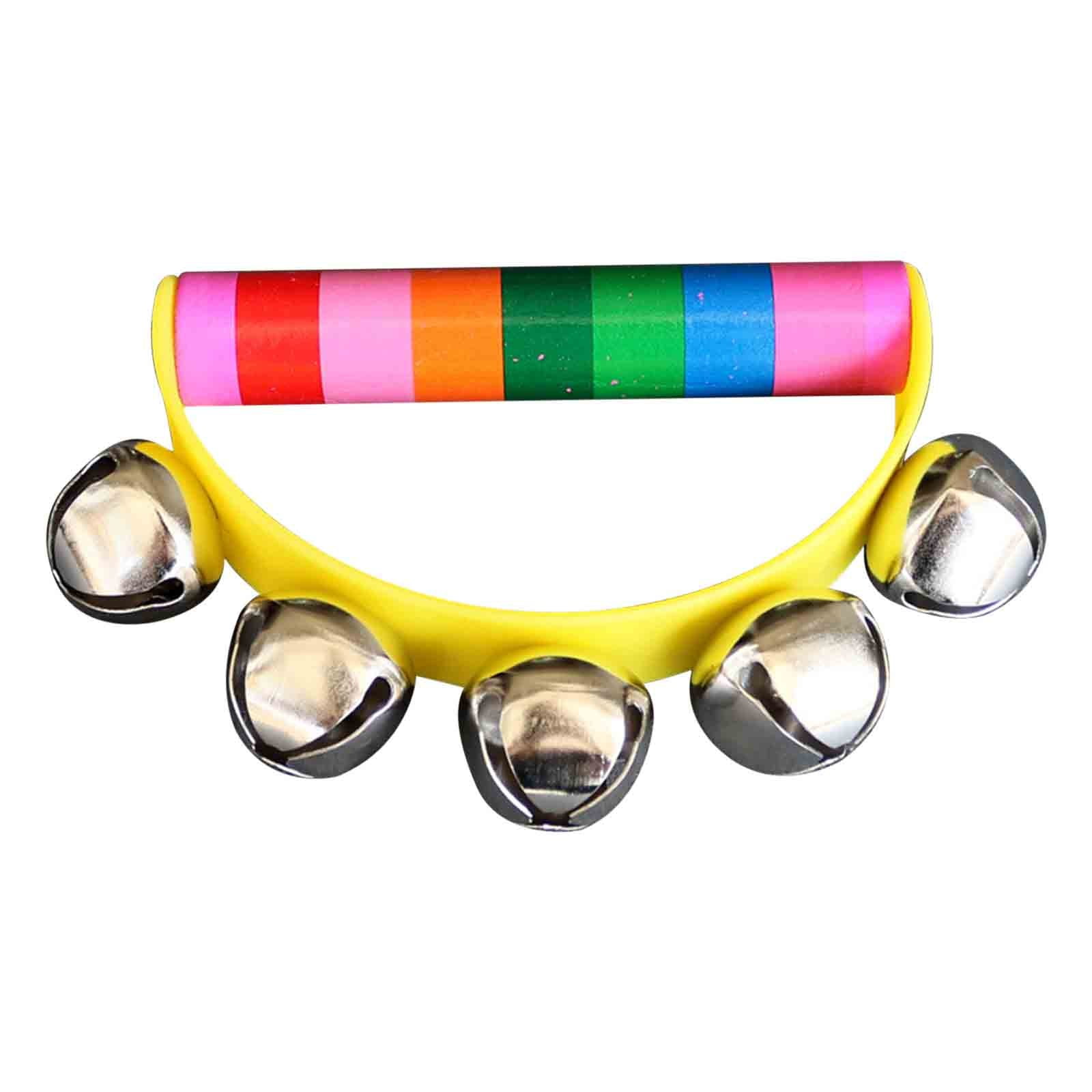 HongHeng 1Pc Christmas Hand Jingle Bells Wooden Hand Sleigh Bells ...