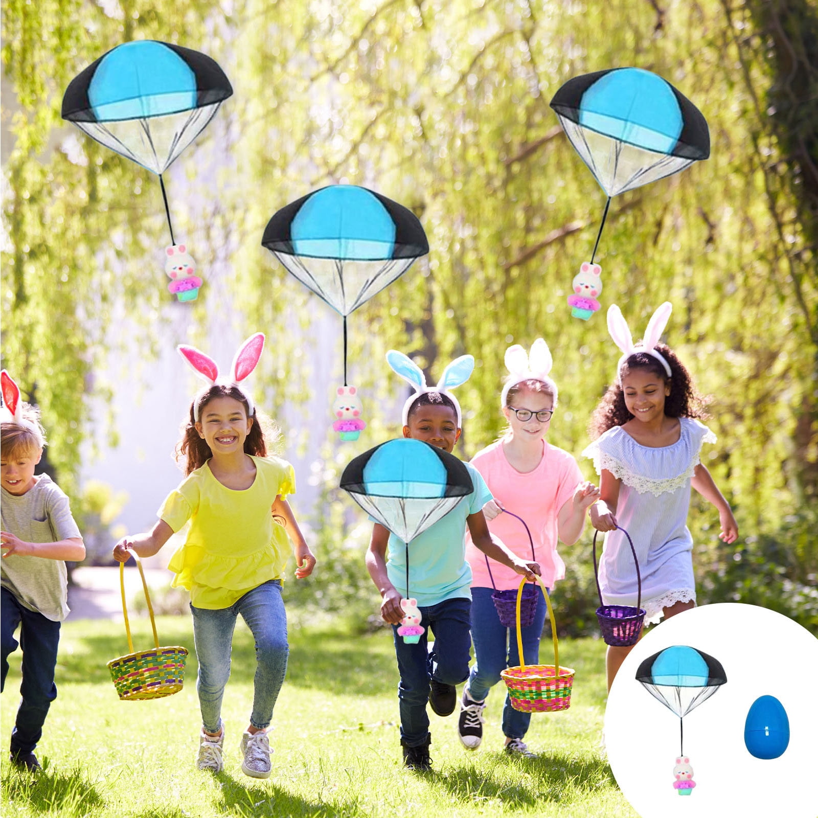 HongHeng 1Pc Easter Toys, Filled Easter Eggs with Parachute Toys for ...