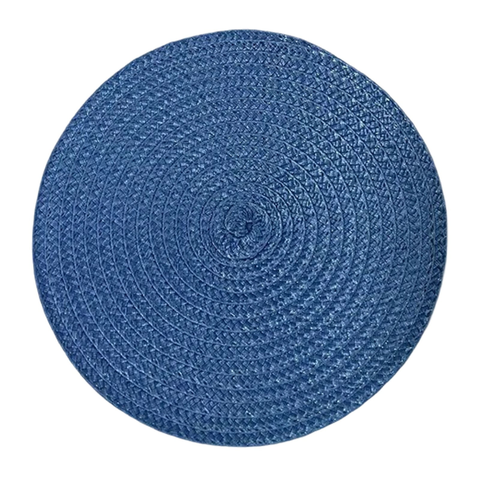 HongHeng 1Pc Round Placemat, Cotton Rope Thick Place Mats, Heat ...