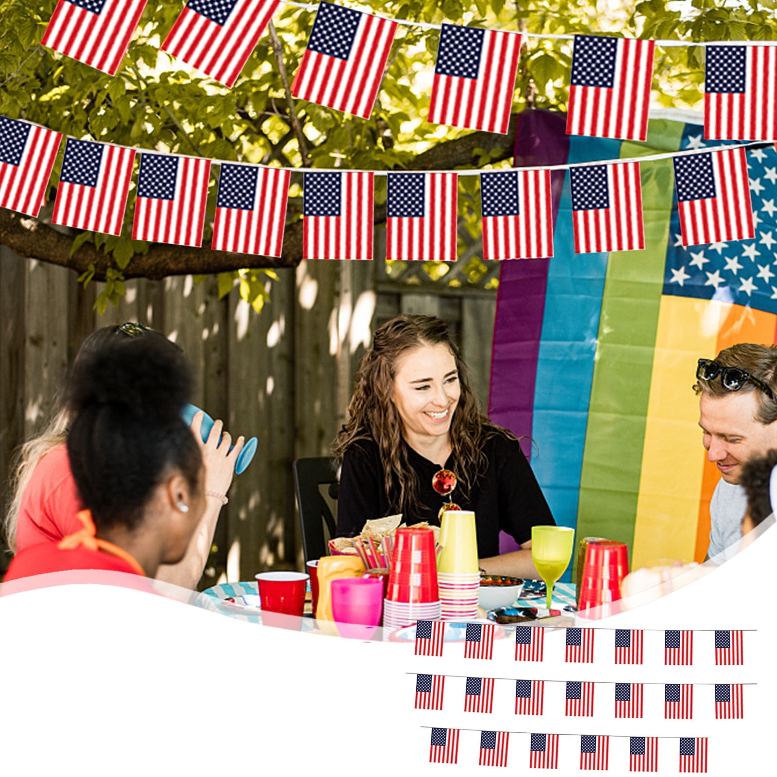 HongHeng 20Pcs American Flags - 267" US Flag Banners 4th of July ...