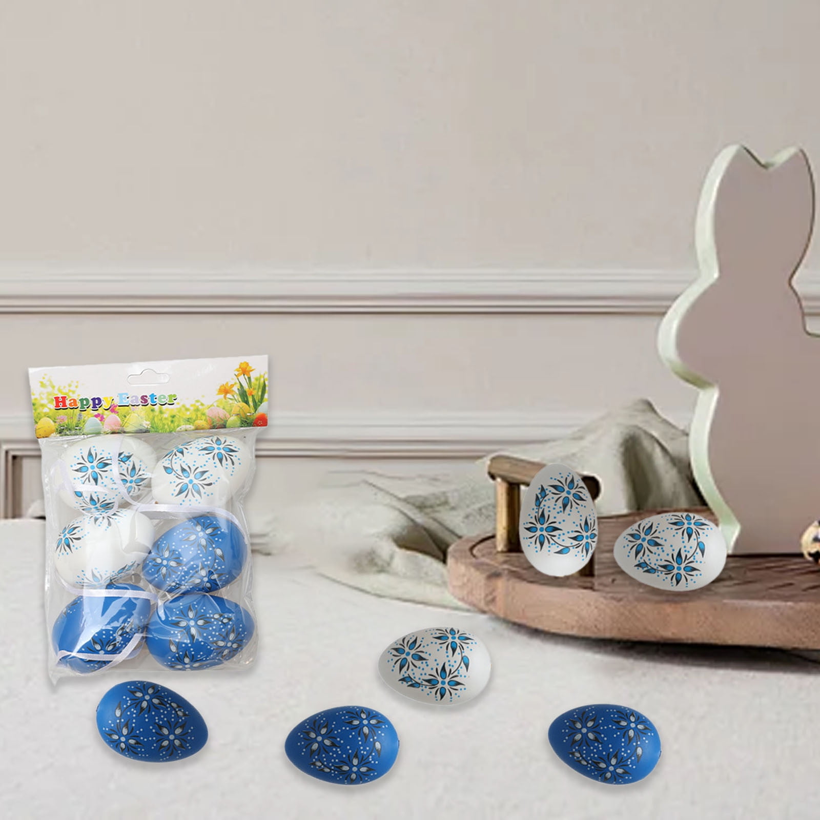 HongHeng 6Pcs Easter Speckled Eggs Textured Plastic Eggs Easter Decor ...