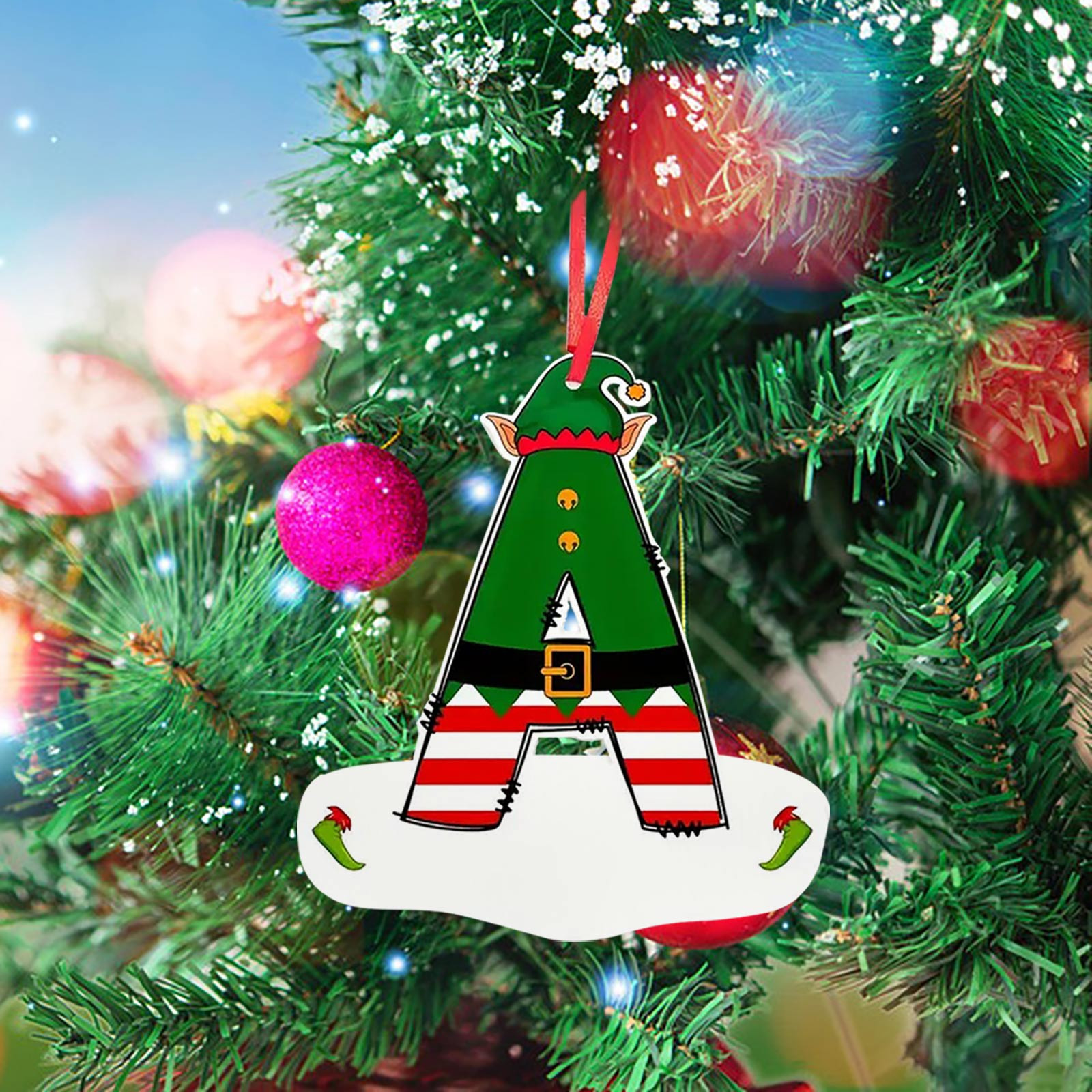 HongHeng Christmas Alphabet Ornaments 26 Alphabet,Creative Christmas ...
