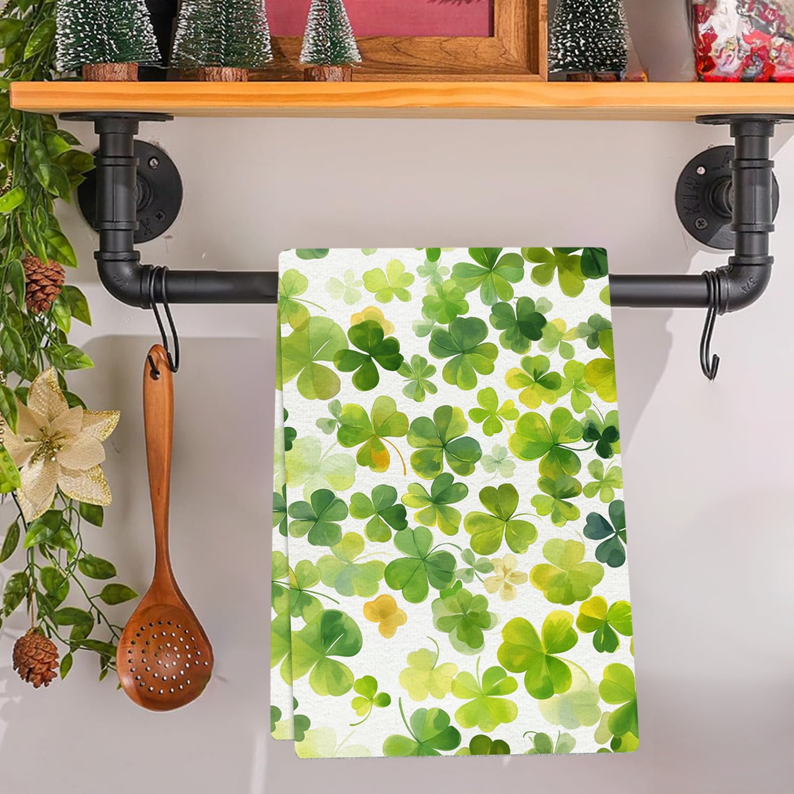 HongHeng Clearance Under $2.00 St. Patrick's Day Kitchens Towel Green ...