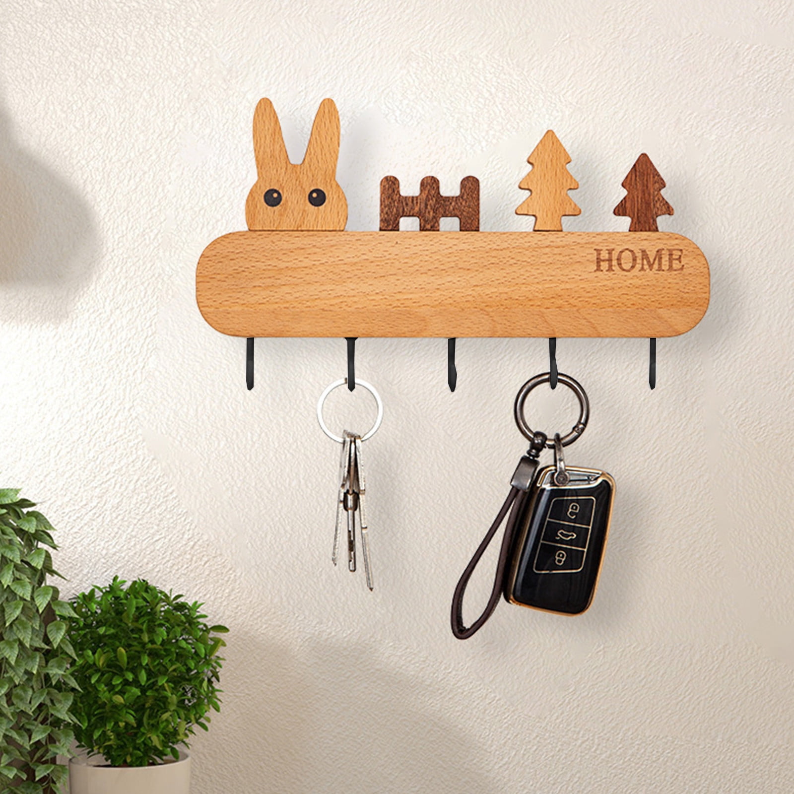 HongHeng Key Holder with Shelf for Wall, Key Organizer Wall Mount with ...