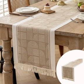 Natural Table Runners 72 Inches Long, Burlap Linen Style Rustic ...