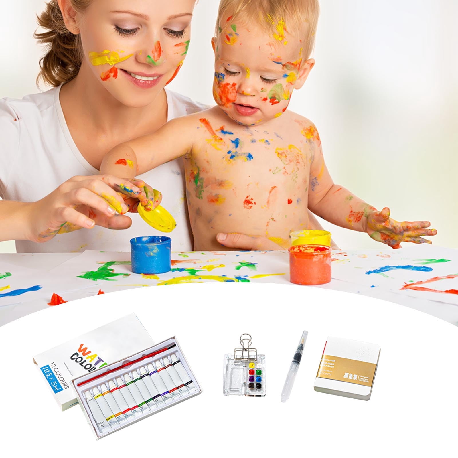 HongHeng Pocket Artist Watercolor Travel Set Mini Watercolor Paint Set ...