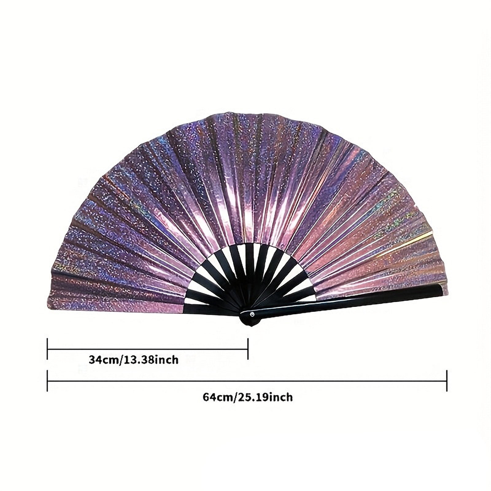 HongHeng Rave Fan - Large Folding Fan - Clack Fan Hand Fan for Raves ...