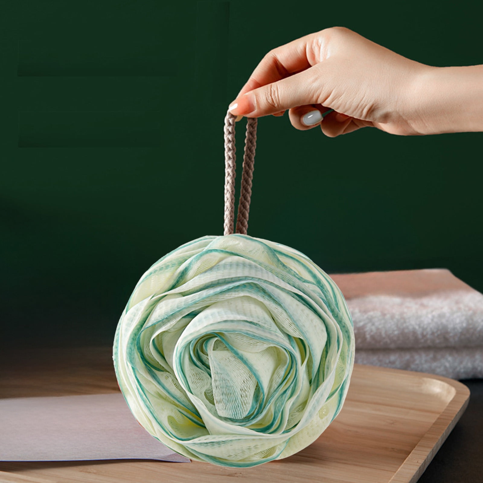 HongHeng Rose Shower Loofah Sponge, Extra Large 1Pc Soft Exfoliating ...