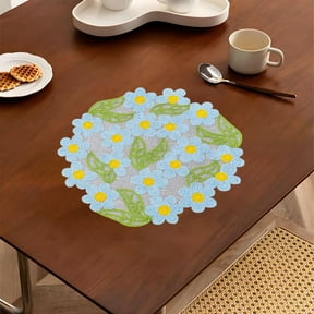 SPXUBZ Placemats, Spring Flowers Truck Vase Bicycle Gnome 18x12 Inch ...