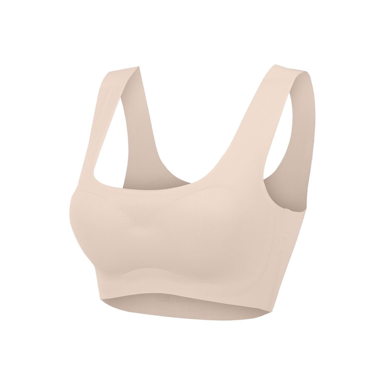 HongQid Bra Comfort Wirefree Full Coverage Seamless Bra with Embedded ...