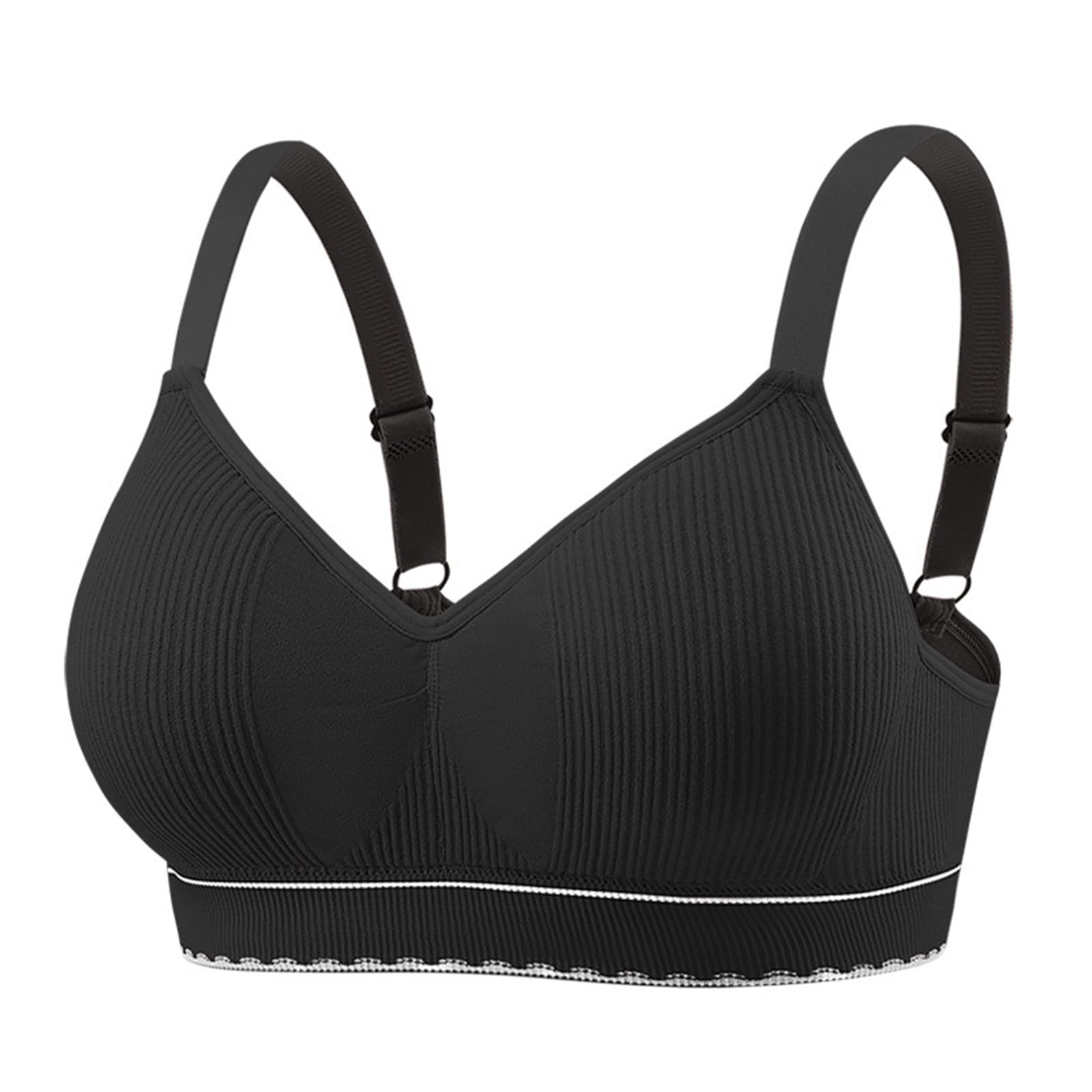 HongQid Bras for Women - Seamless no Underwire, Solid Color Gathered ...