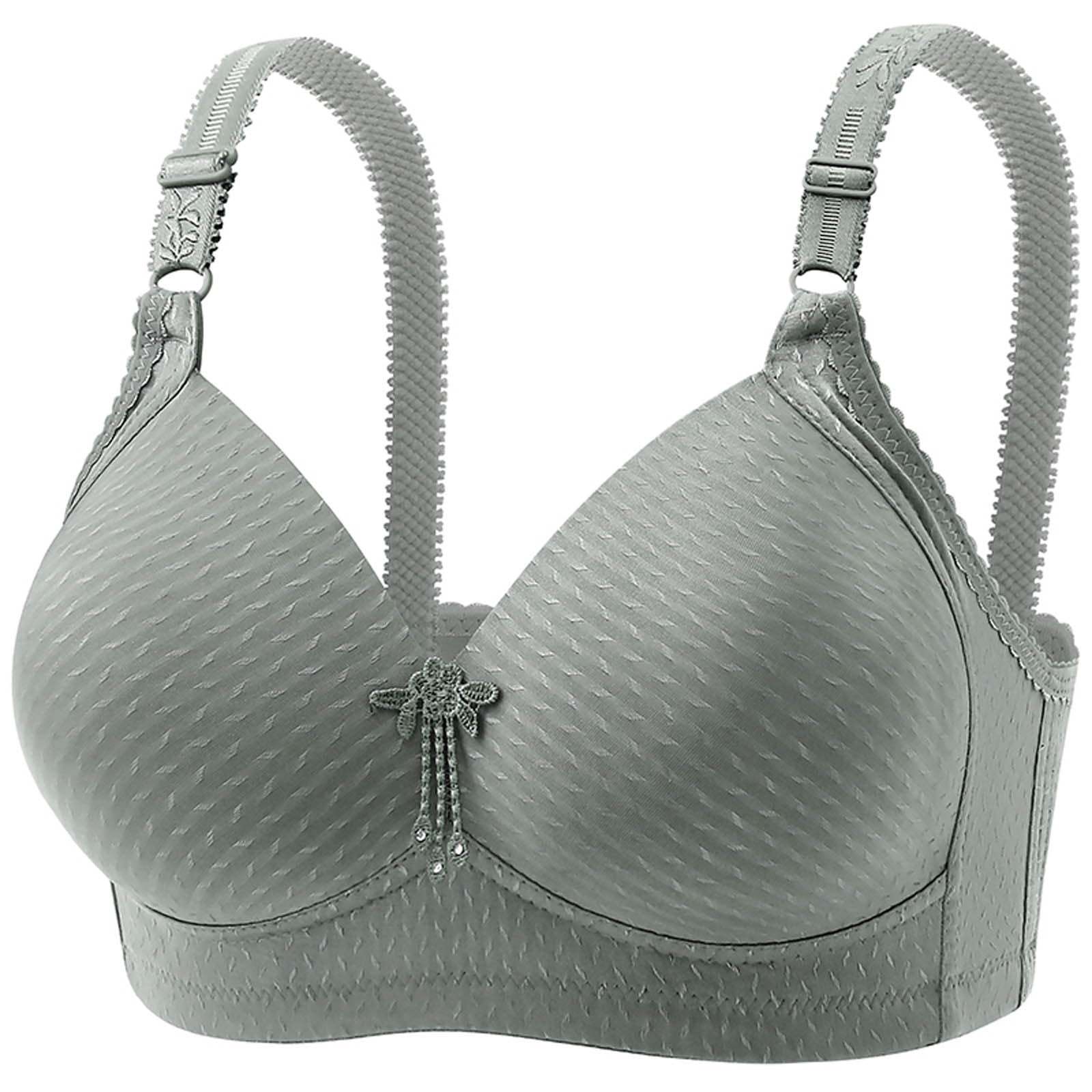 HongQid Plus Size Breathable T-Shirt Bra Seamless Wireless Everyday Bra ...