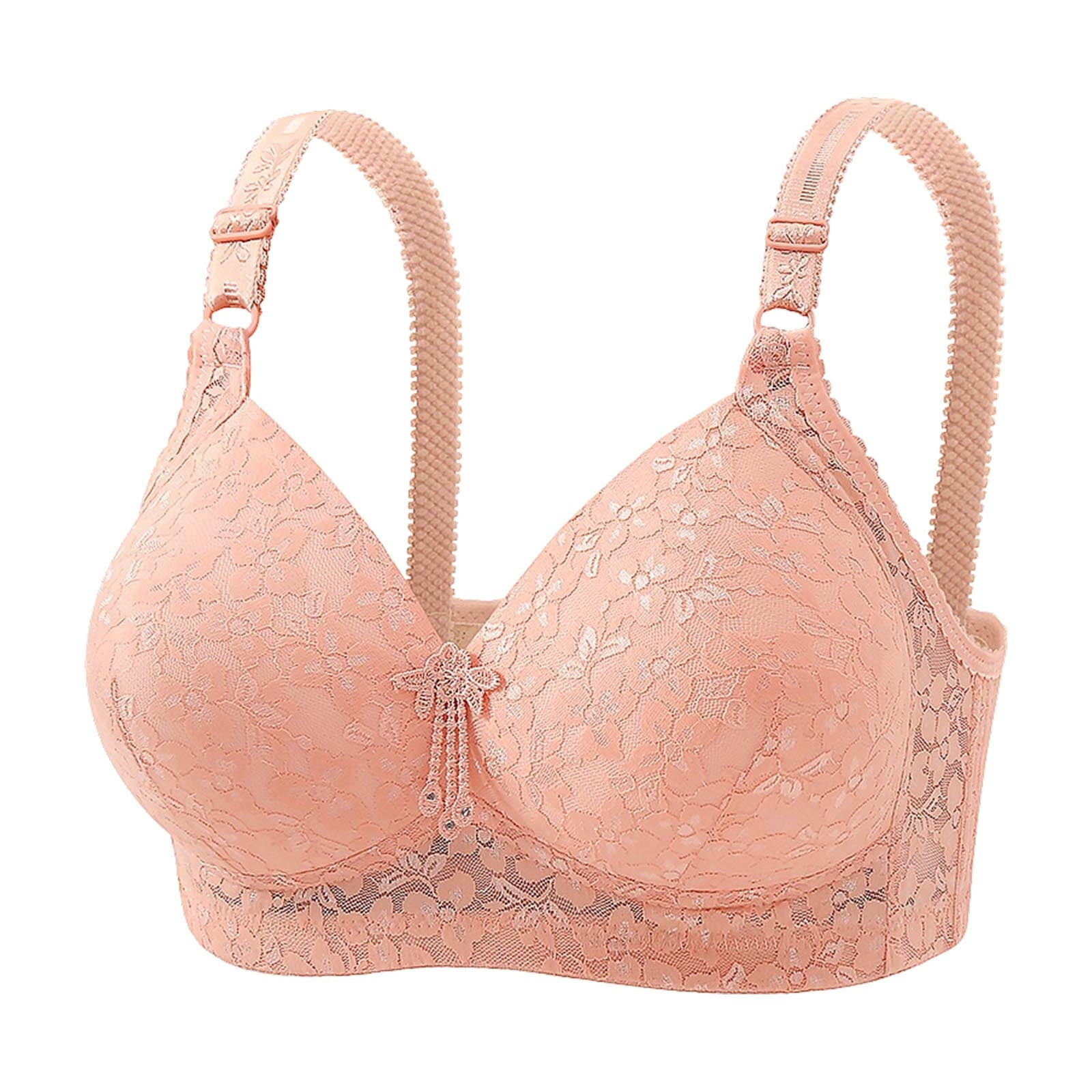 HongQid Plus Size Breathable T-Shirt Bra Seamless Wireless Everyday Bra ...