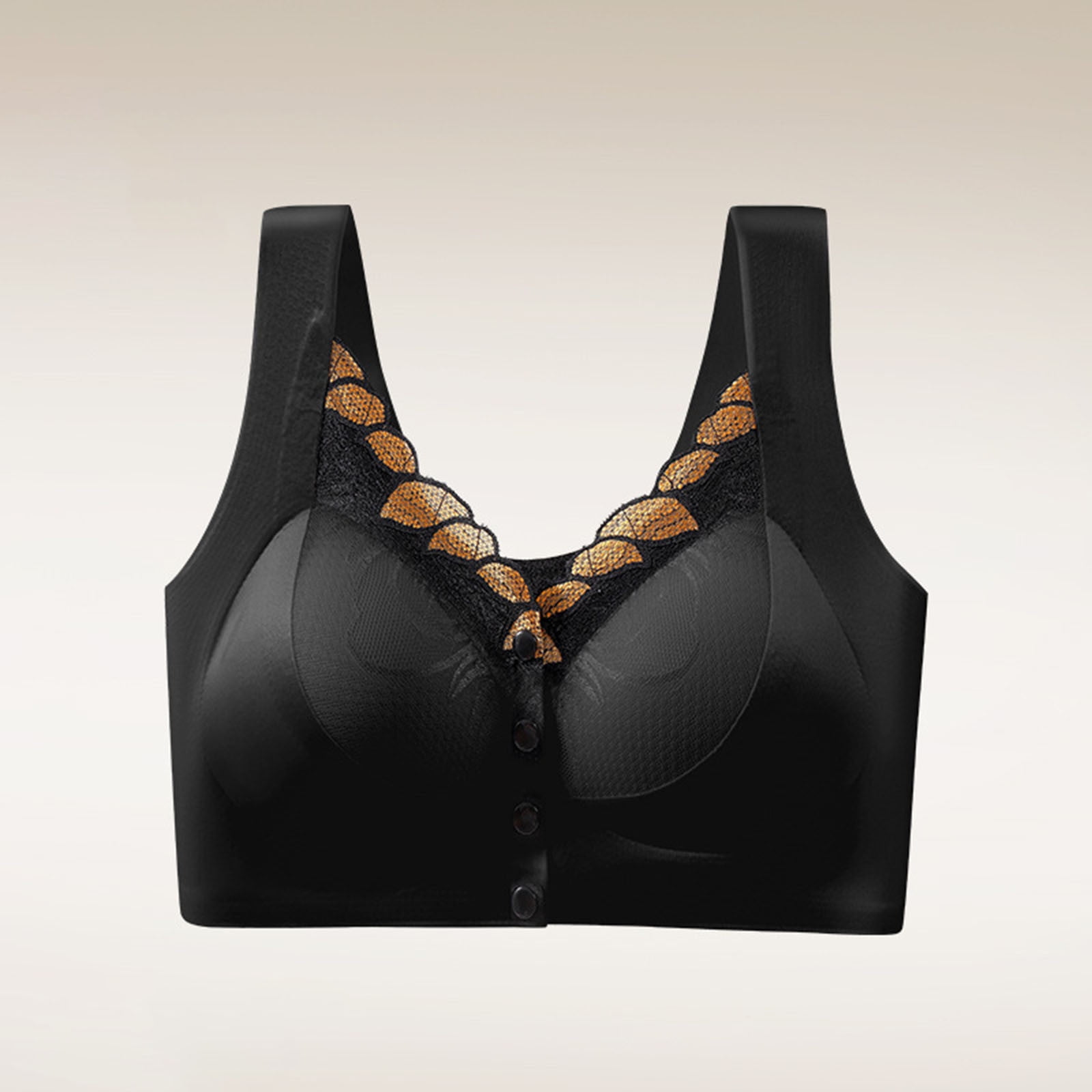 HongQid Seamless T-Shirt Everyday Bra No Show Lightly Padded Bra Push ...