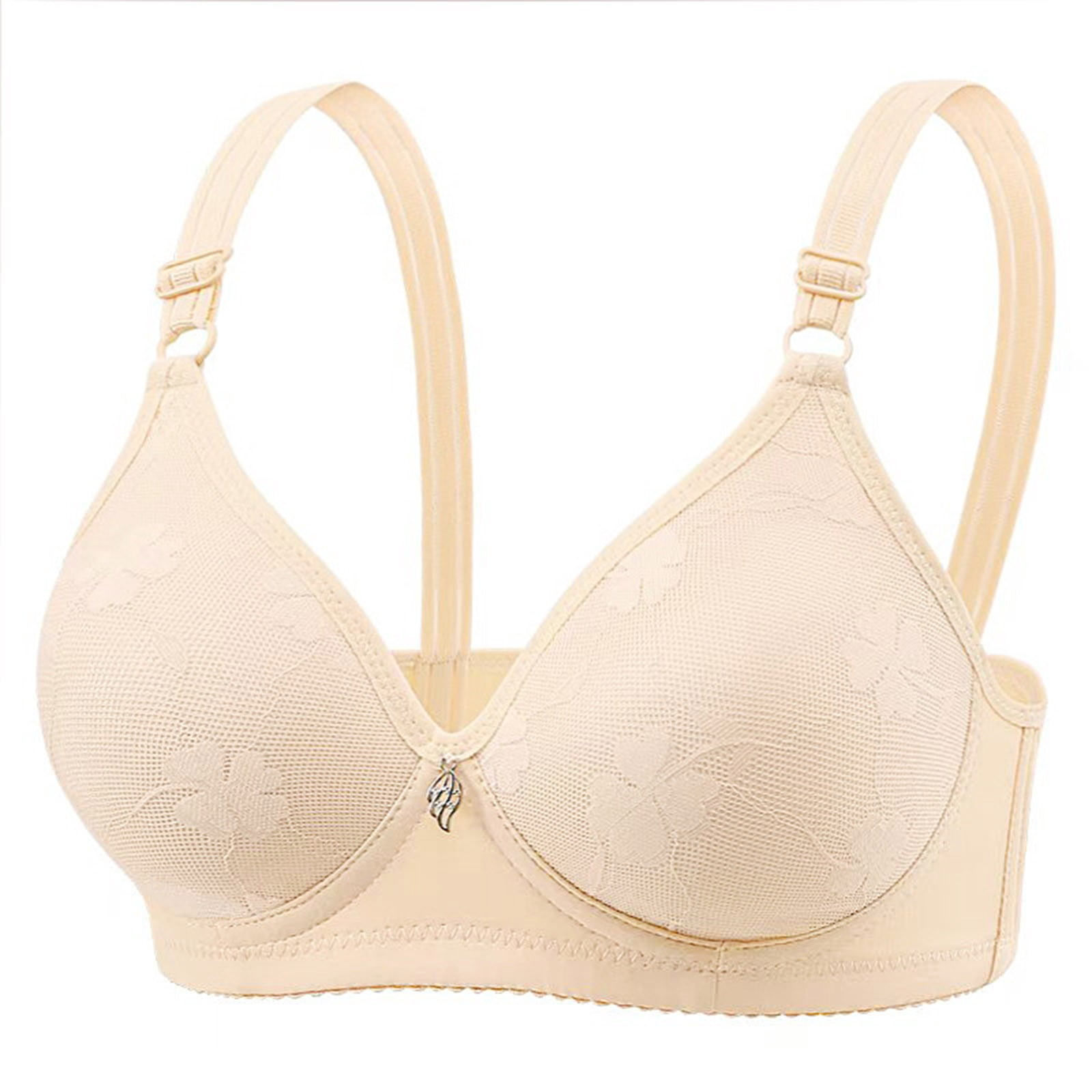 HongQid Wireless Stretch Everyday Bra Soft T-shirt Seamless Bra for ...