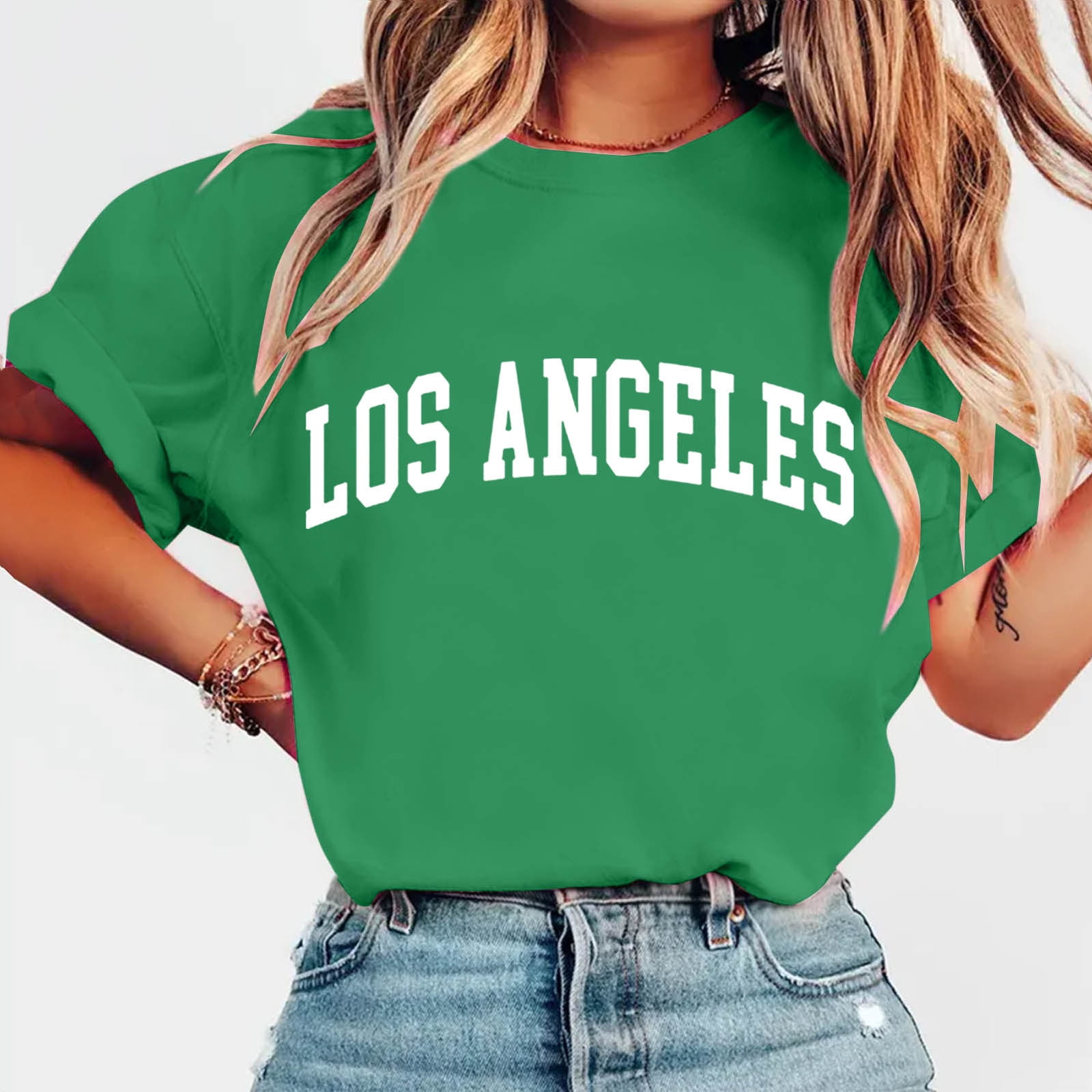 HongQid Women Graphic Funny Cute T Shirts Summer Tees Summer Crewneck ...