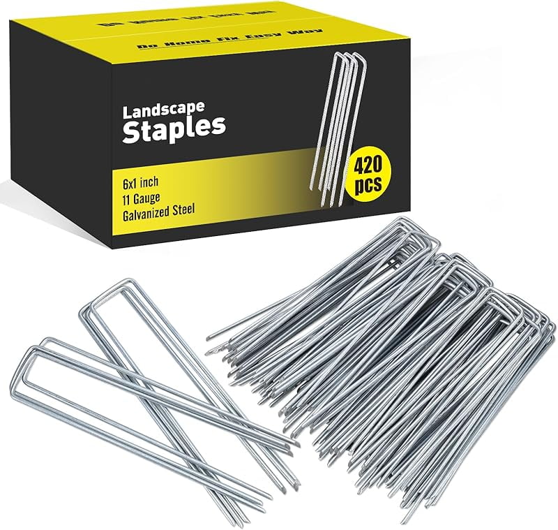 HongWay 120 Pack 6 Inch Landscape Staples 11 Gauge Garden Staples ...