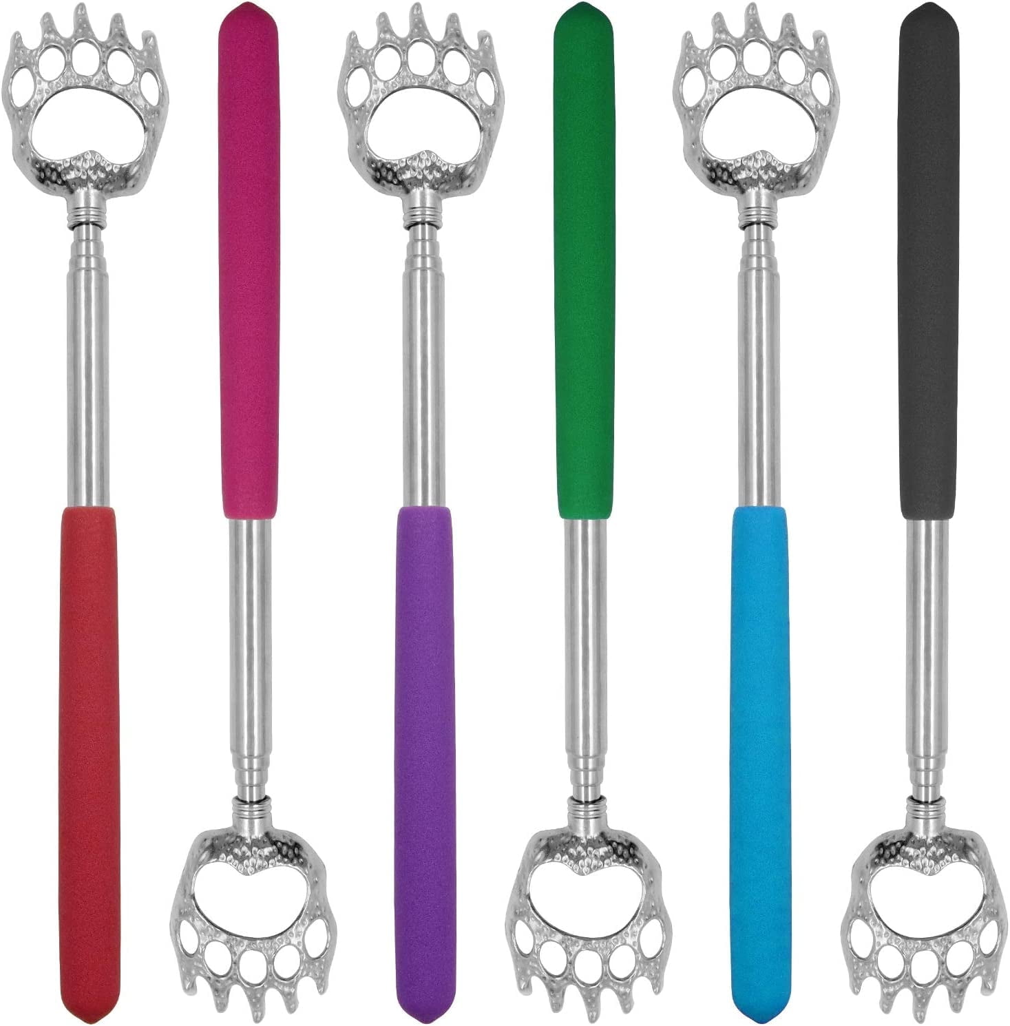 Hongan 6 Pcs Telescoping Back Scratchers with Bear Claw Design and ...