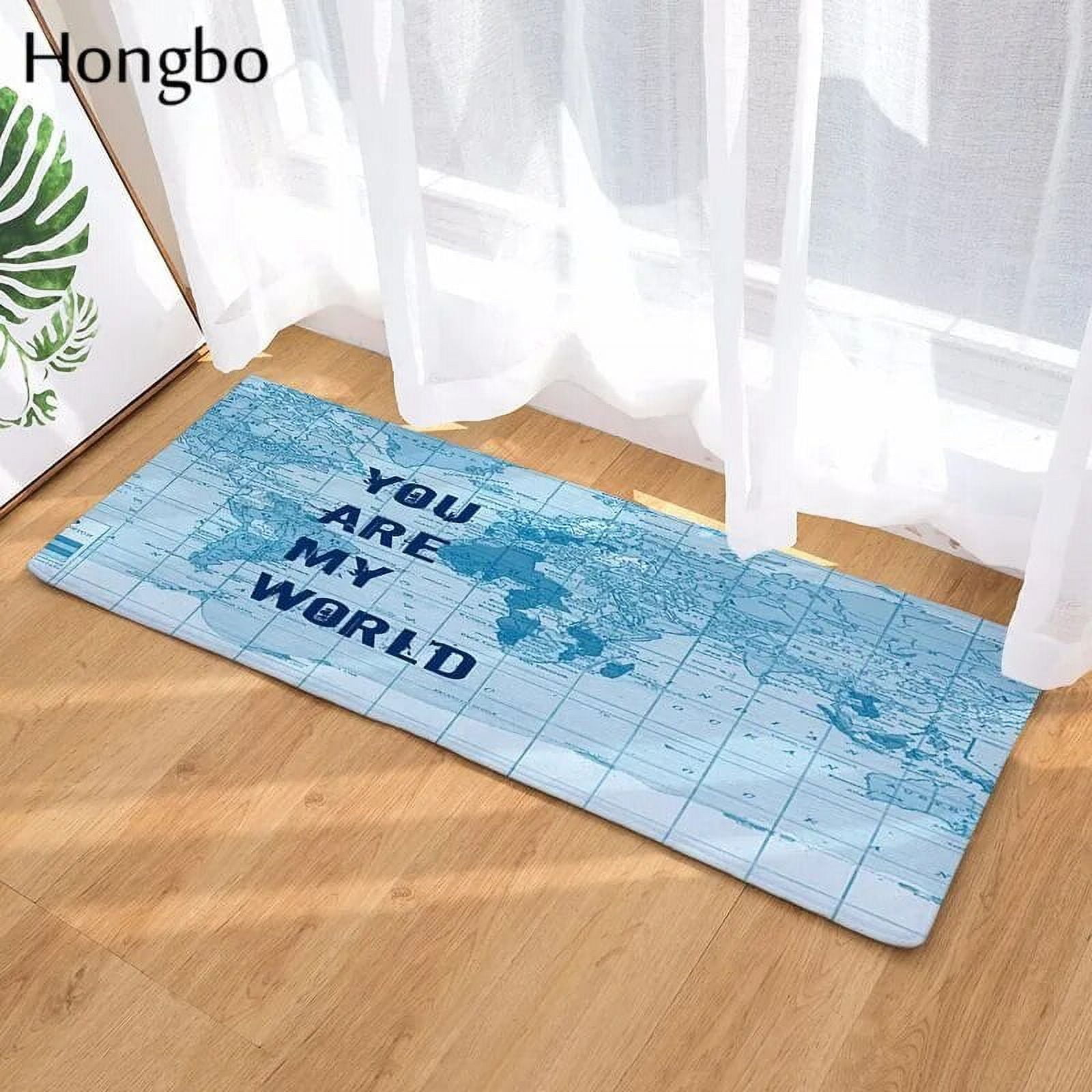 Hongbo Creative 3D Printed World Map Doormat Anti-slip Water Absorption ...