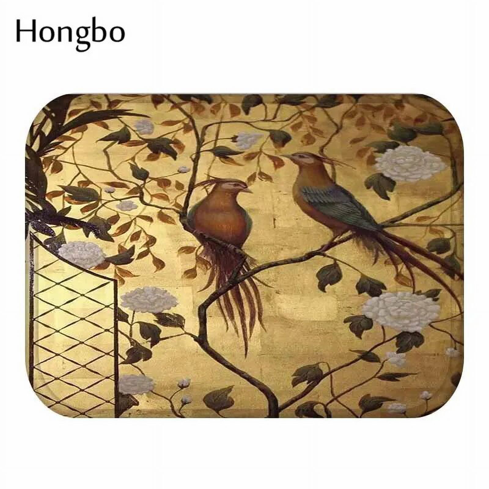 Hongbo Flower Tree Bird Pattern Anti-Slip Carpet Door Mat Doormat ...