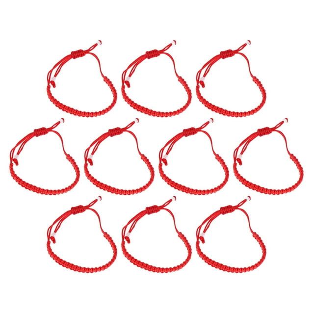 Hongchegh 10pcs Chinese Red String Bracelet Tibetan Prayer Yoga Rope ...