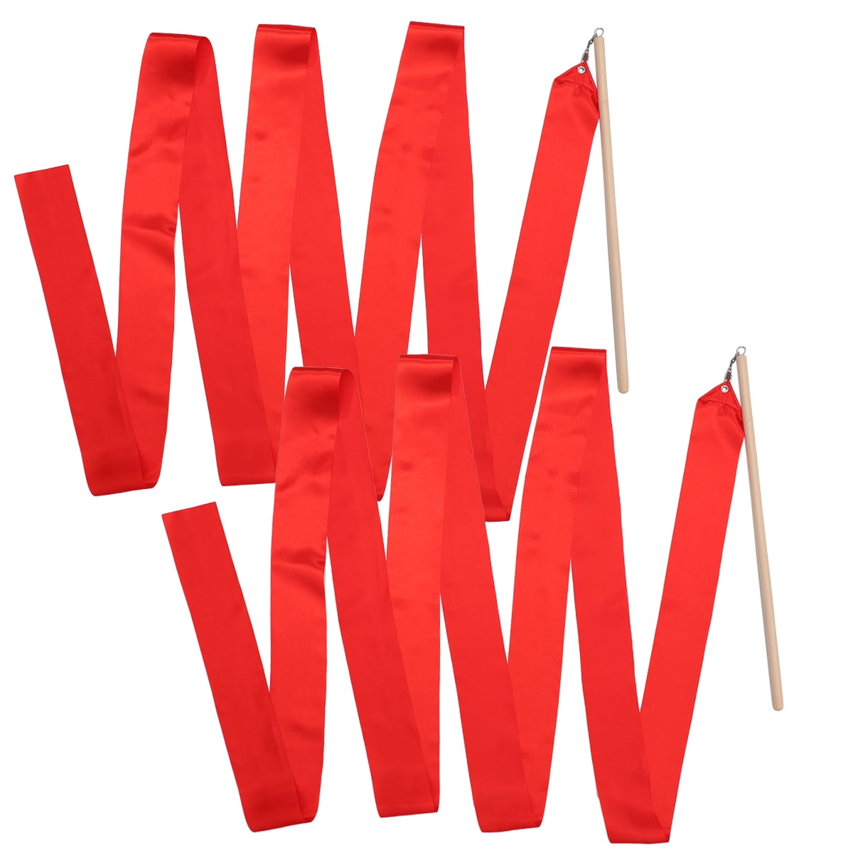 Hongchegh 2Pcs 4m Colorful Rhythmic Gymnastics Ribbon Dancing ...