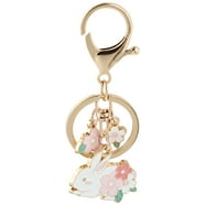 Claire's Key Bag Glitter Bear Charms Keychain, Silver-tone Metal for ...