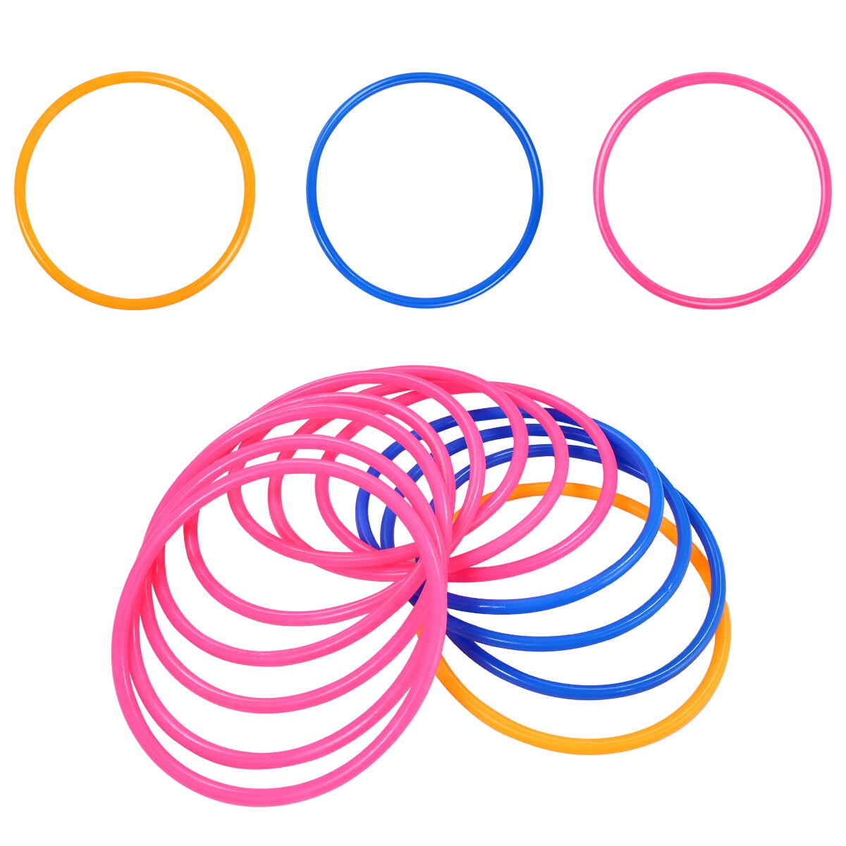 Hongchegh toss rings toy 12pcs Plastic Toss Rings Kids Ring Toss Game ...