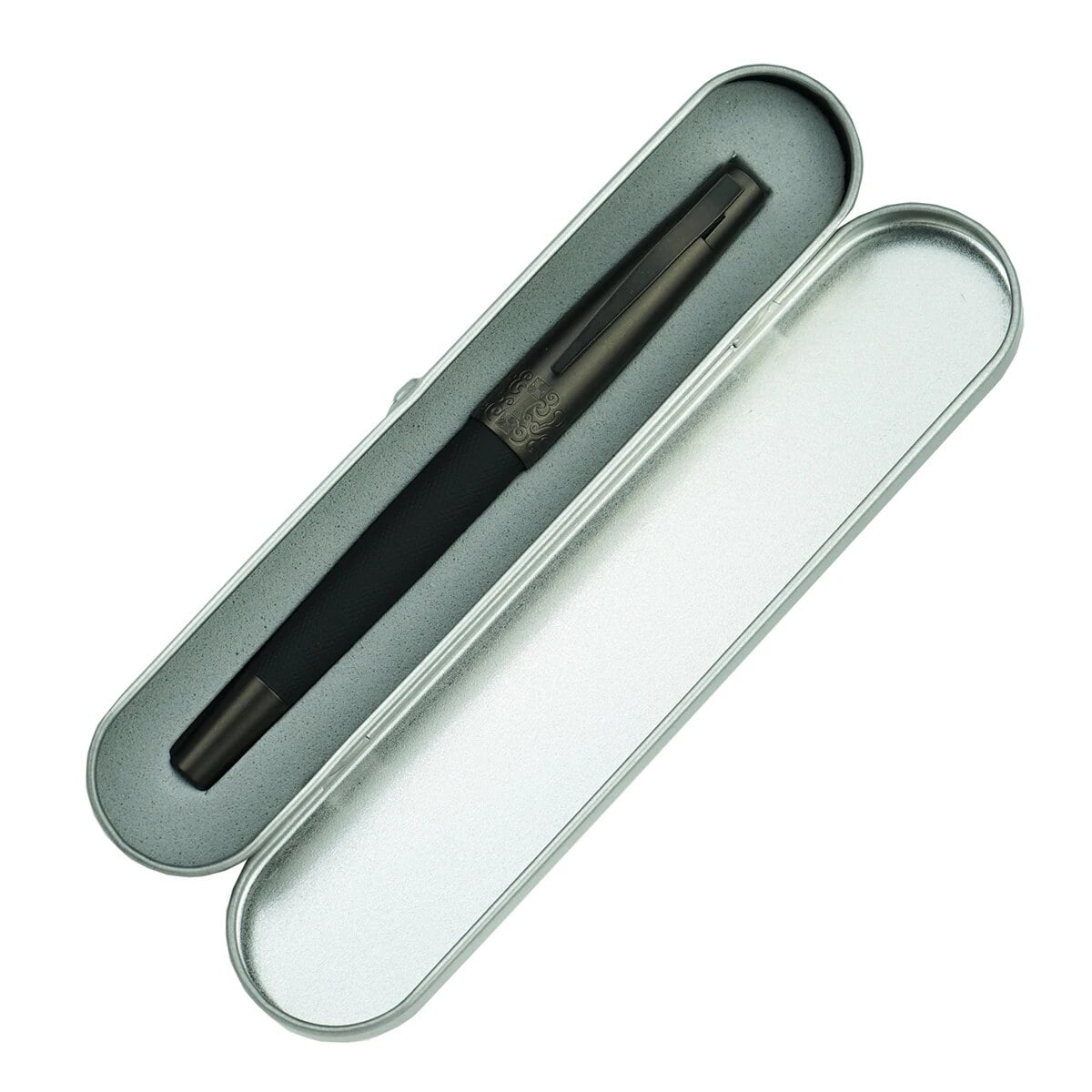 Hongdian 6013 Black Metal Fountain Pen Titanium Black/Silver EF/F/Bent ...