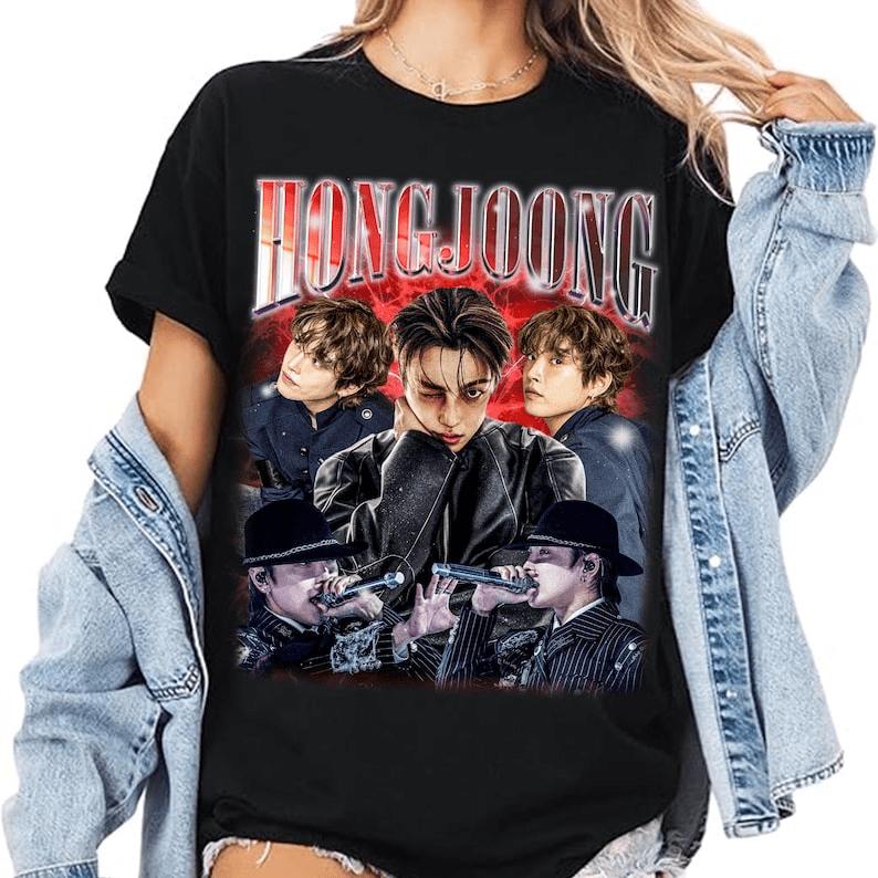 Hongjoong Ateez Kpop In Your Fantasy Graphic T-Shirt, Golden Hour Part ...
