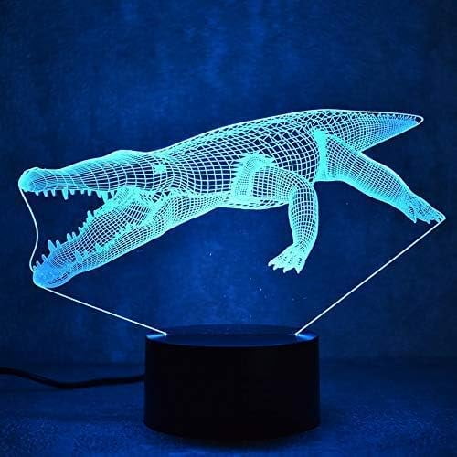 Hongkai Crocodile Alligator Animal Toys 3D Illusion Night Light Smart ...