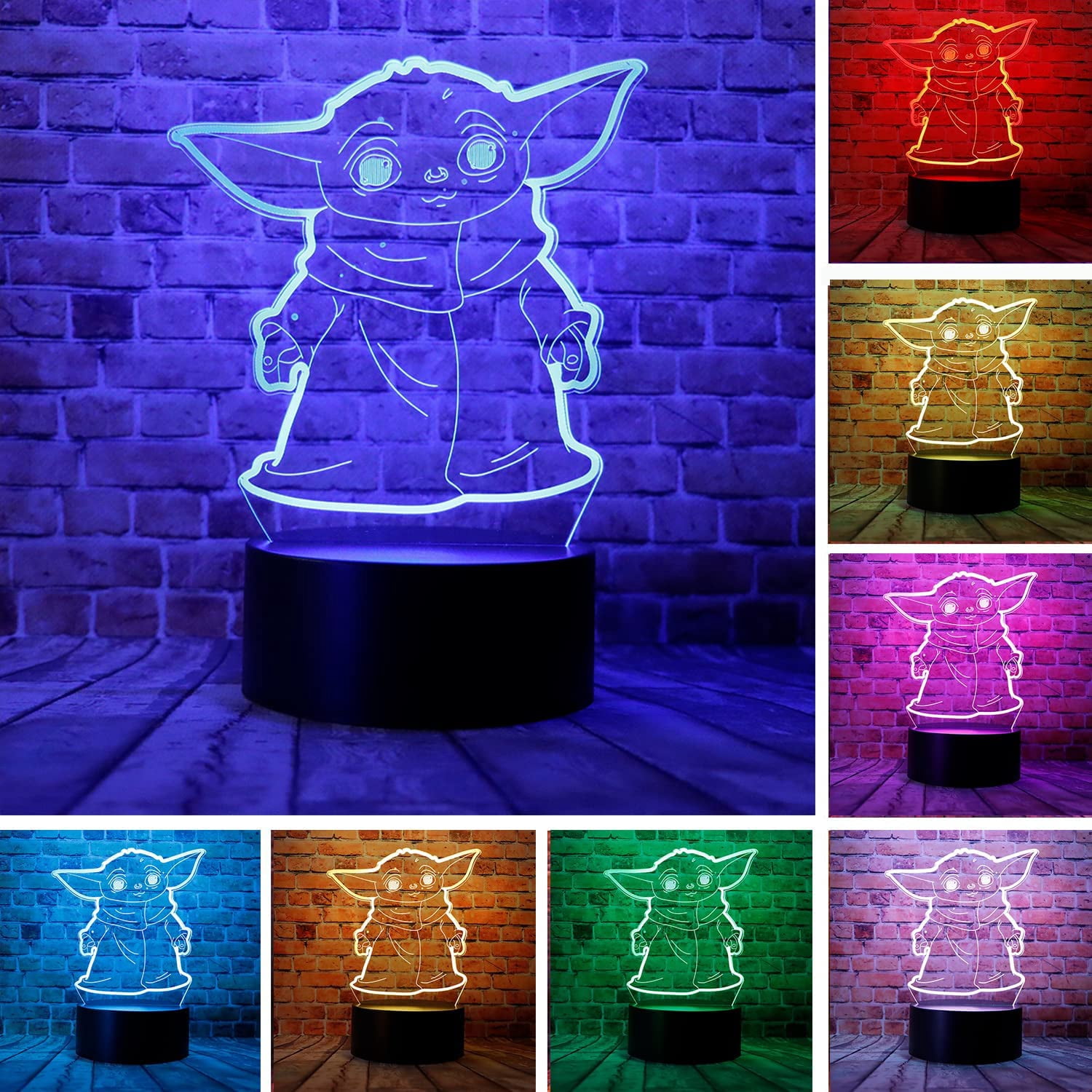 Hggkaie Cute Darth Vader Stormtrooper Yoda Anime Character 3D Optical ...