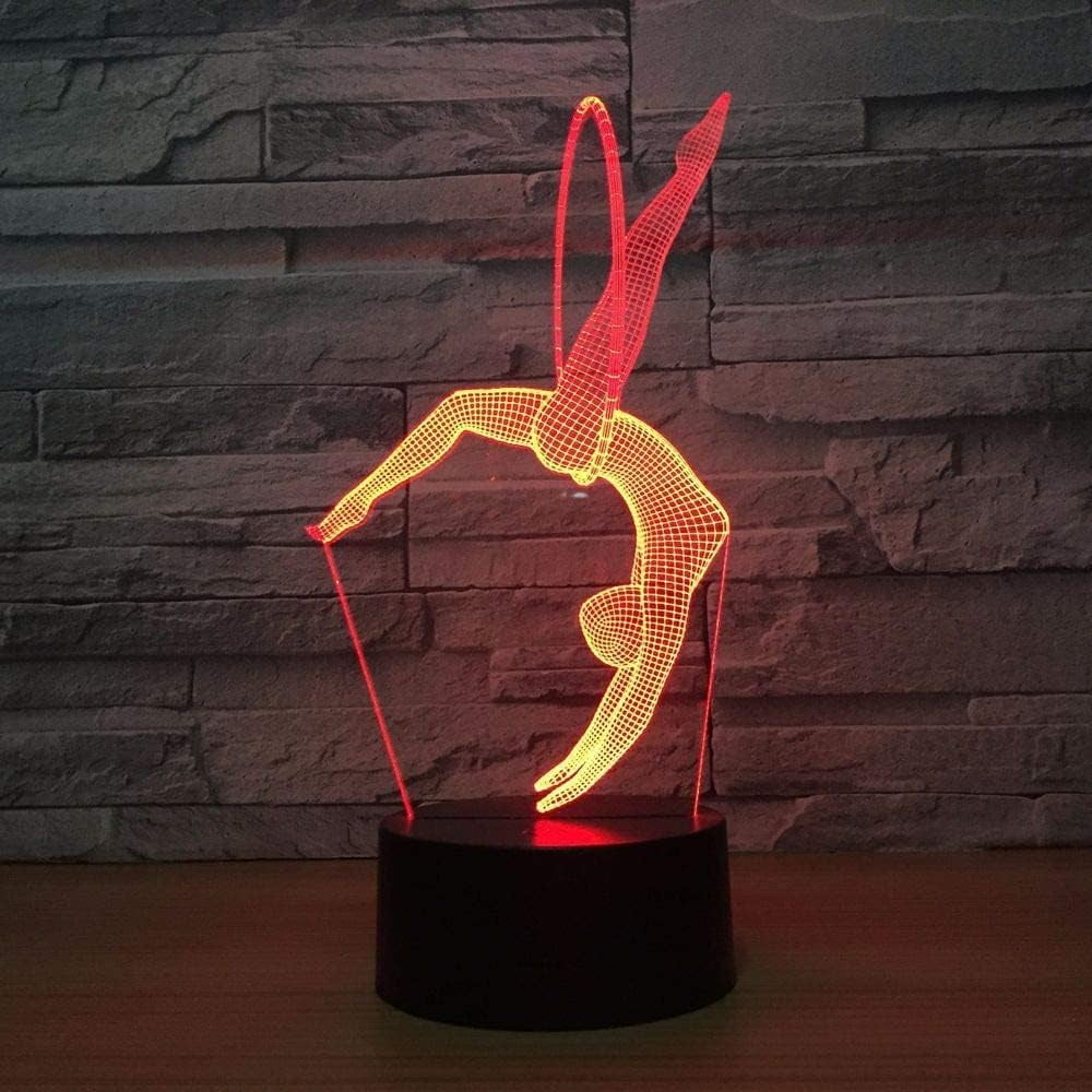 Hongkai Gymnastics Gifts Toys 3D Illusion Night Light Lamp, Creative ...