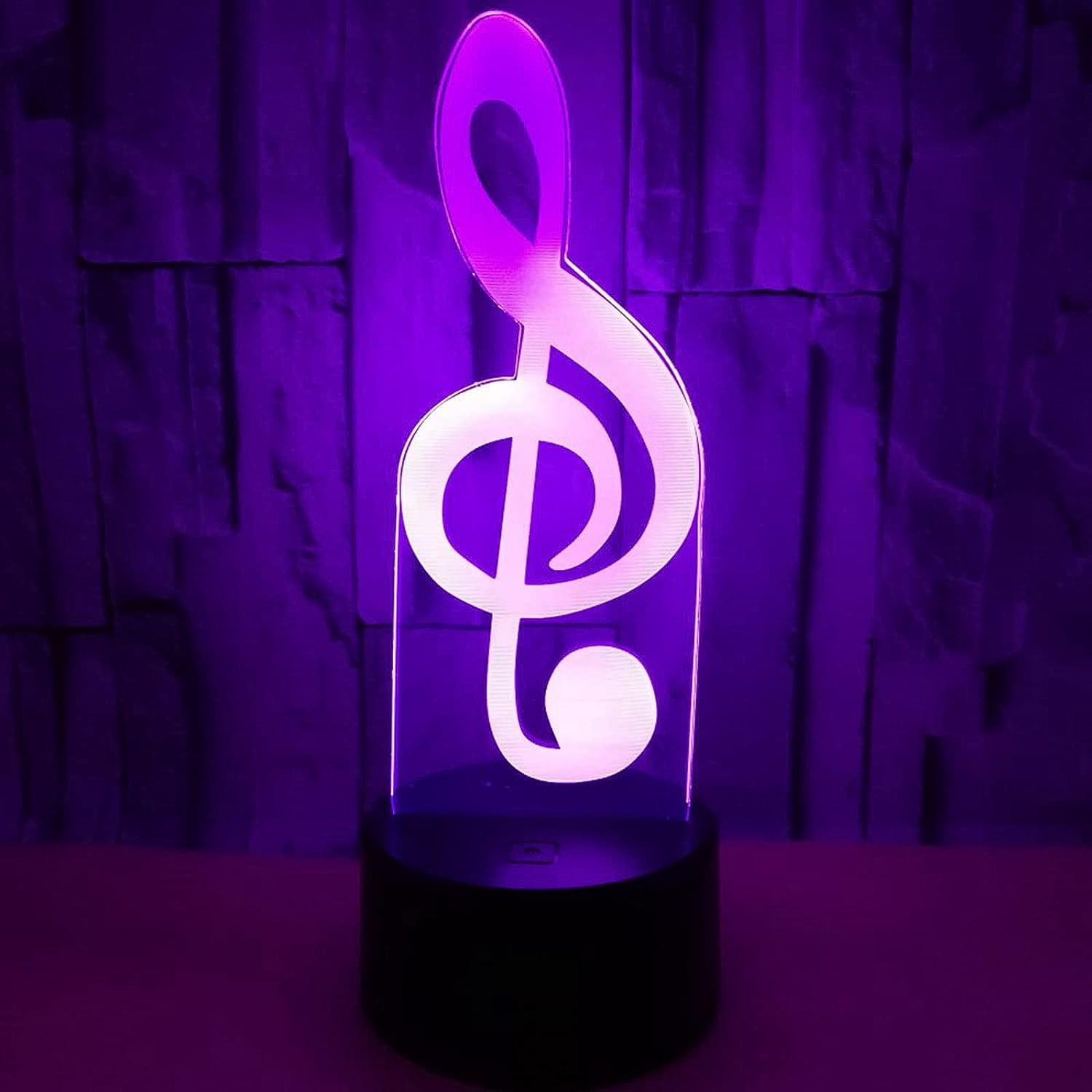 Hggkaie Music Note Lamp Themed Gifts Lamps, 3D Optical Illusion Desk ...