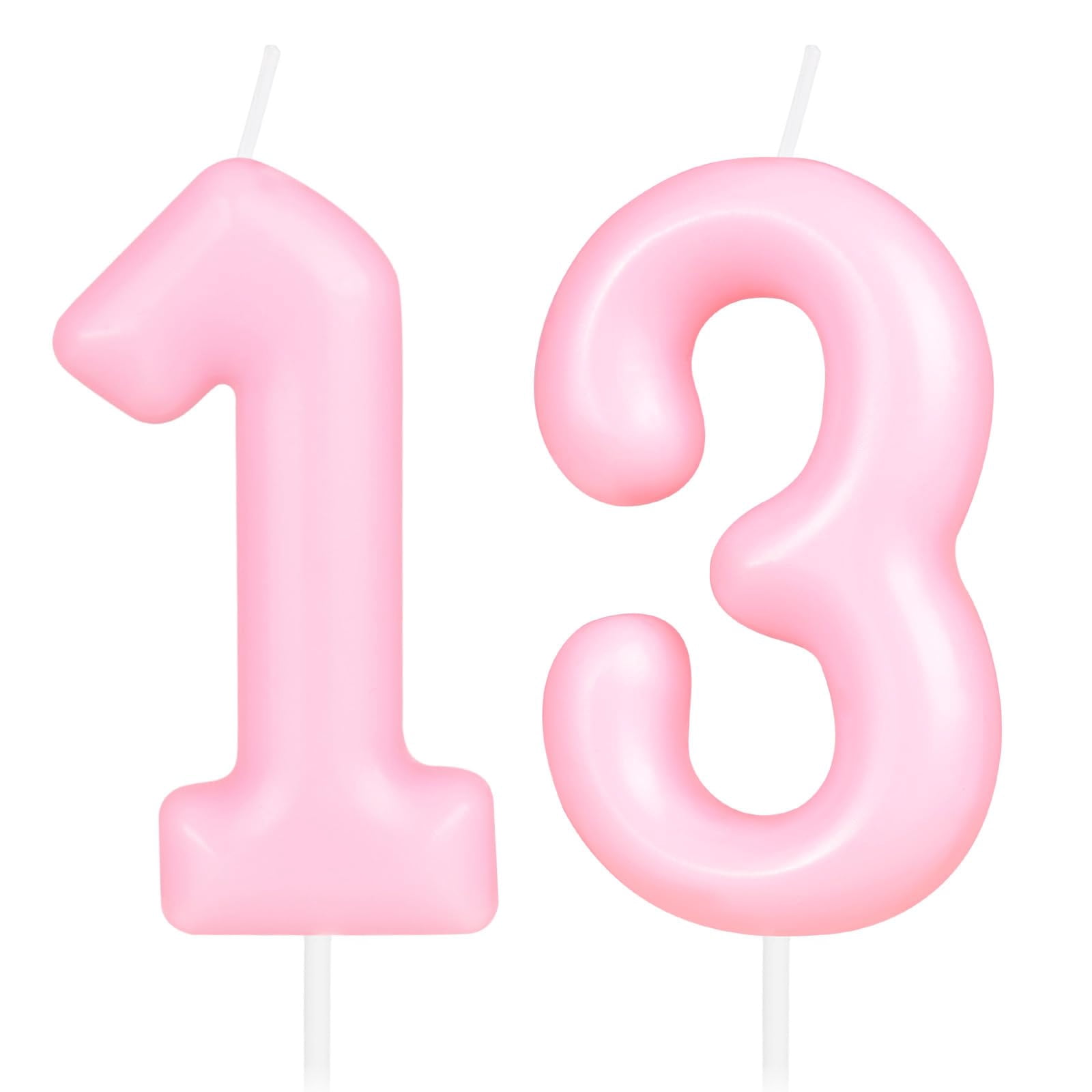 Hongplus Macaron Pink Number 13 Candle, 13 Birthday Candle, Macaron ...