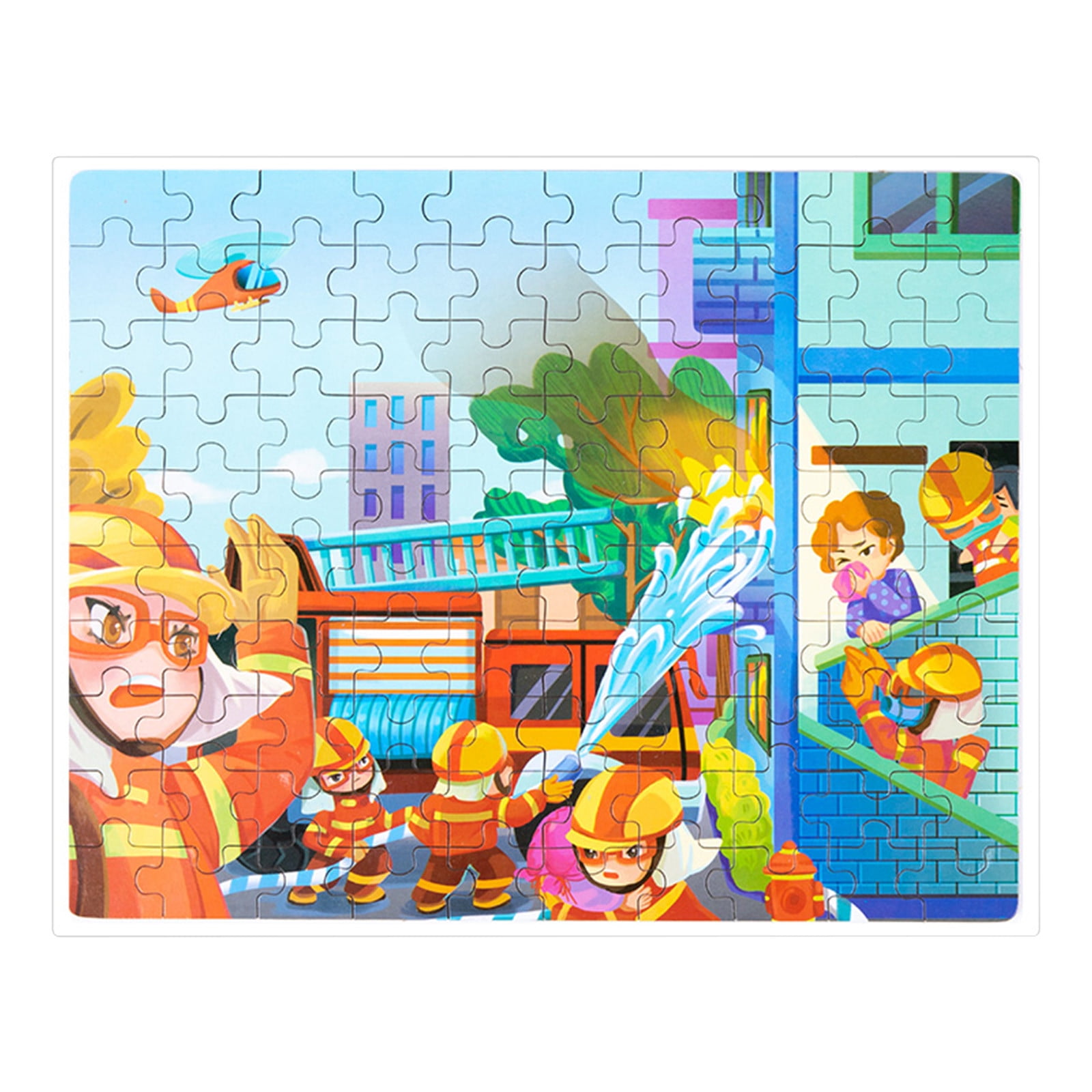 Hongssusuh 100 Piece Puzzles for Kids Ages 4-8 - Urban Jigsaw Puzzle ...