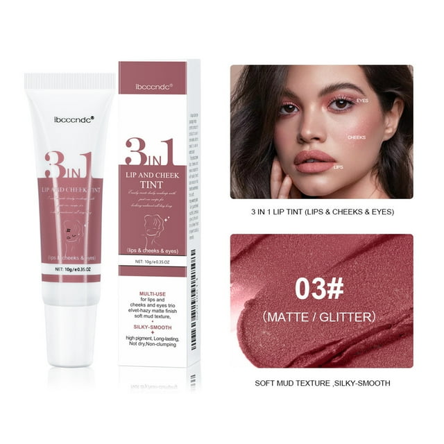 Hongssusuh Eye Shadow Eye Shadow Primers 3-In-1 Lip Gloss Multifunctional Eye Shadow Blush Lip ...