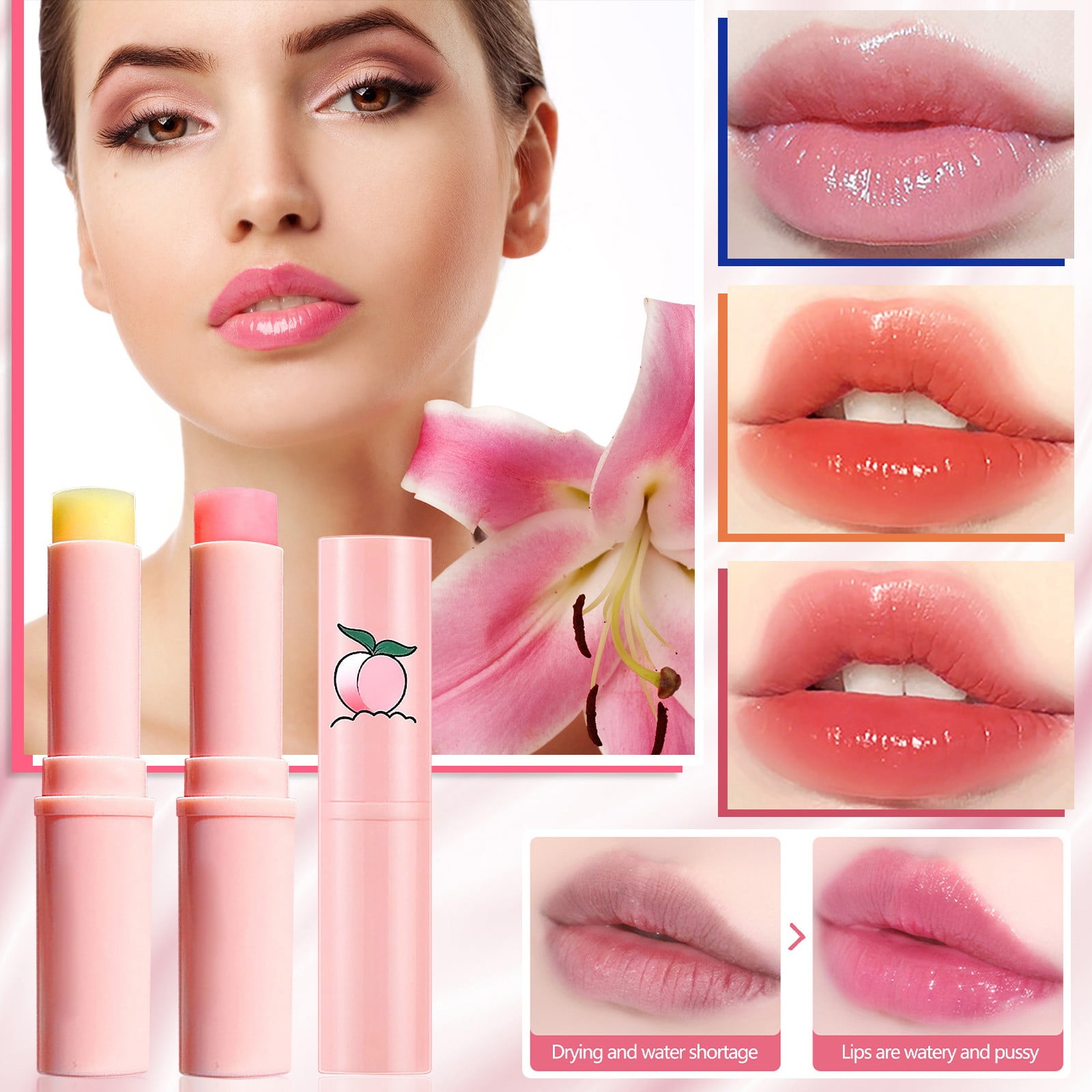 Hongssusuh Lip Balm | Fruit-flavored Color-changing Lip Balm | sun bum lip balm | Velvety smooth ...
