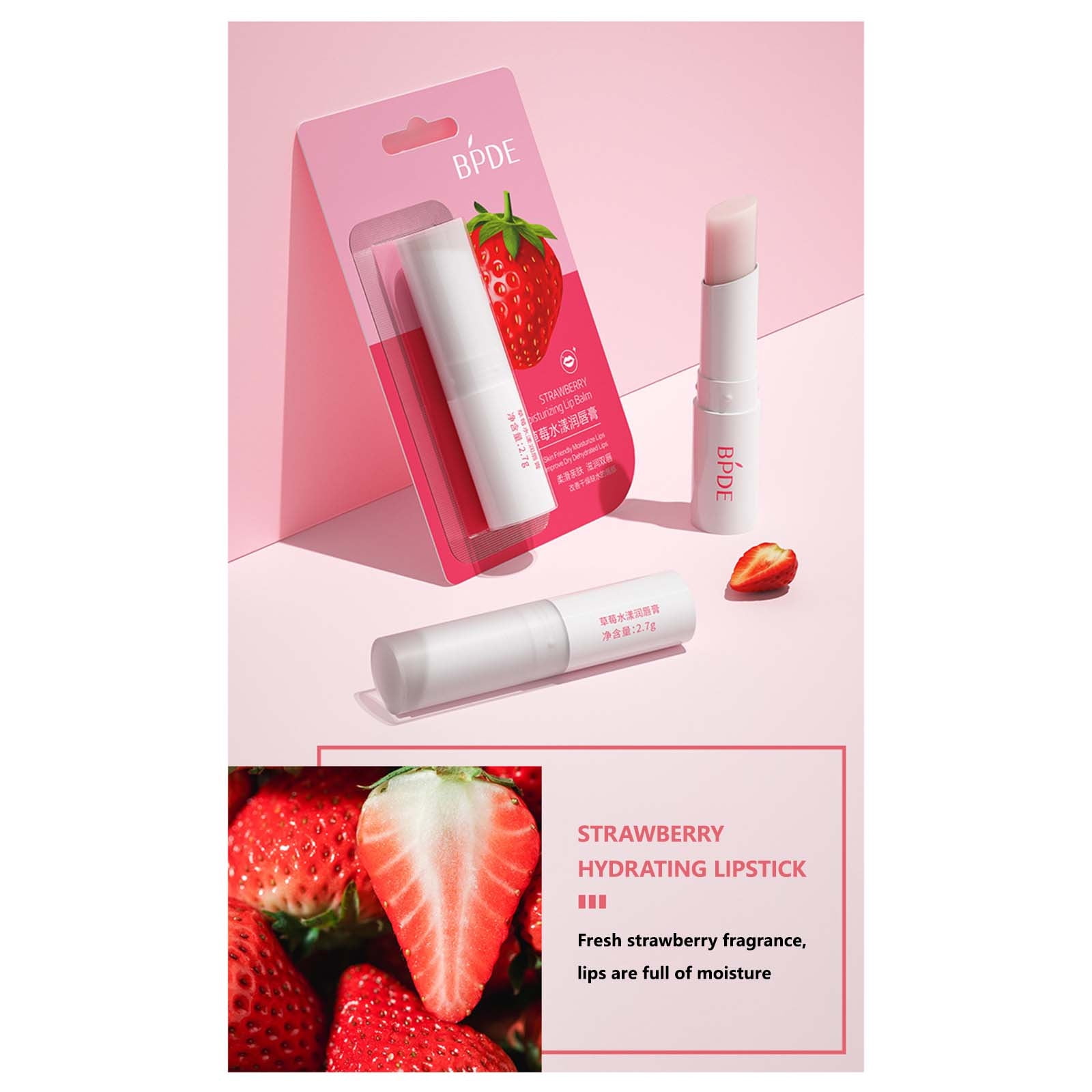 Hongssusuh Lip Balm Lip Balm Hydrating Aloe Moisturizing Lipstick Ice Cream Lipstick And Winter ...