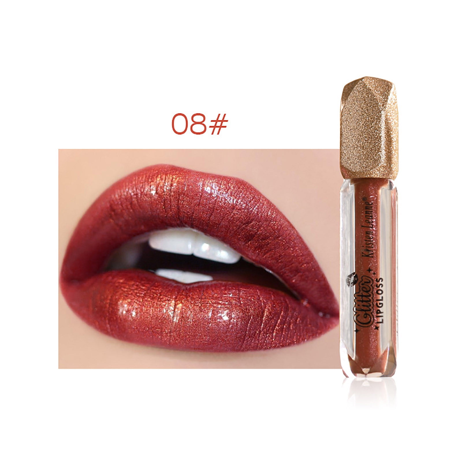 Hongssusuh Lip Gloss Set Lip Gloss Base Matte Pearlescent Flash Lip Color Does Not Stain Cup Lip ...