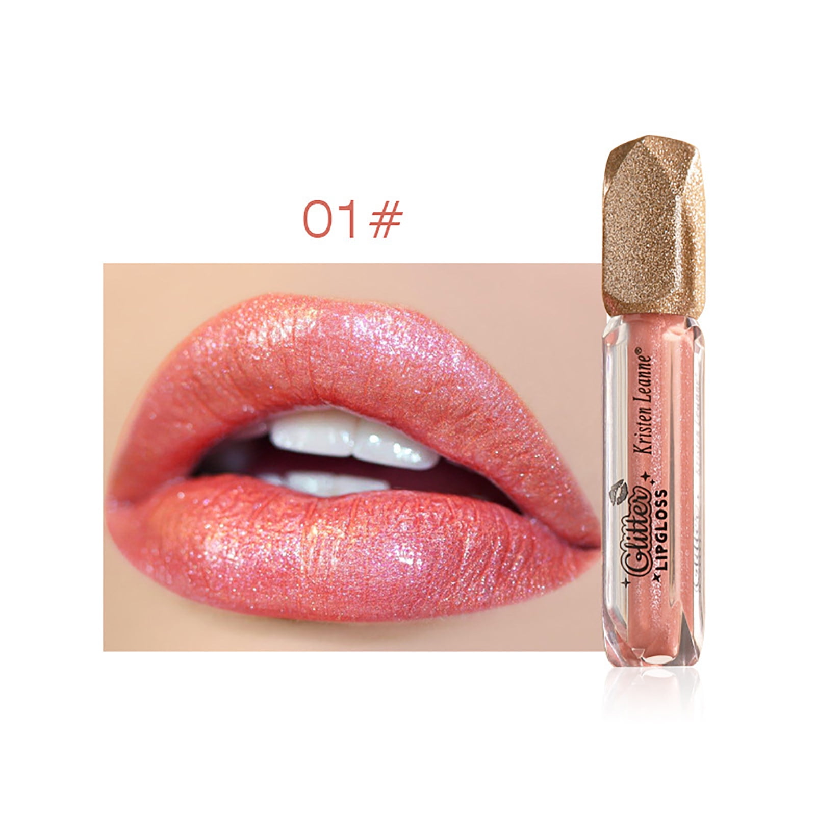 Hongssusuh Lip Gloss Set Lip Gloss For Women Matte Pearlescent Flash Lip Color Does Not Stain ...