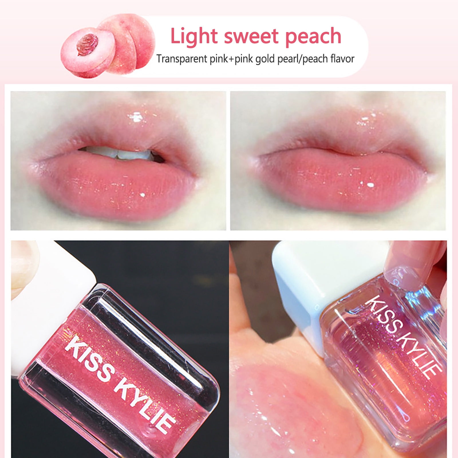 Hongssusuh Lip Gloss Set Lip Gloss Kit Glossy Jelly Lip Honey Overlay Fine Shiny Pearly ...
